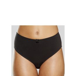 Slip Nuance, Damen, Gr. 36/38, schwarz, Obermaterial: 95% Baumwolle, 5% Elasthan, Unterhosen Slip, hoch geschnittener Slip aus Baumwolle, Topseller