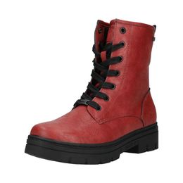 Mustang Schn&uuml;rstiefelette Damen Gr&ouml;&szlig;e 42 rot / schwarz Winterschuhe
