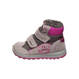 Primigi Leder-Boots in Grau/ Pink - 40% | Größe 27 | Baby-stiefel-boots