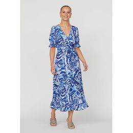 Sisters Point Kleid in Blau/ Weiß - 69% | Größe L | Damen-kleider