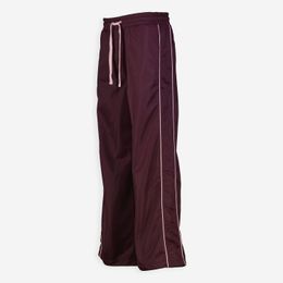 Bugunderfarbene Wide Leg Jogginghose