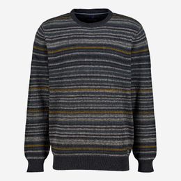 Casamoda Dunkelgrauer Pullover mit Streifenmuster