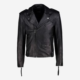 Costume National Schwarze Bikerjacke aus Leder