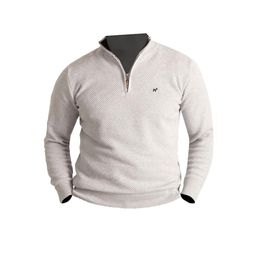 Williot Half Zip Knitted Pullover Herren Größe L grau / schwarz