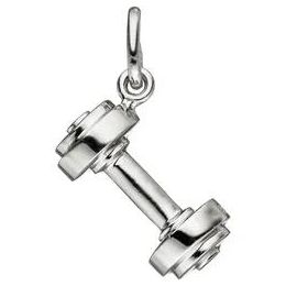 Kettenanh&auml;nger Jobo "Anh&auml;nger Hantel", silber (silber 925), Schmuckanh&auml;nger, Damen, Silber 925 (Sterlingsilber), Kettenanh&auml;nger, 925 Silber