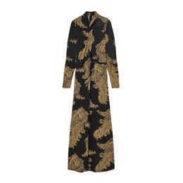 AllSaints Kleid 'MINA' Damen Gr&ouml;&szlig;e 38 goldgelb / schwarz Winterkleid