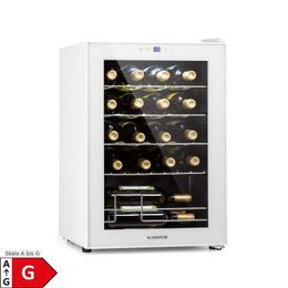 Klarstein Shiraz 20 Uno Weink&uuml;hlschrank 53l 20Fl Touch-Bedienfeld 5-18&deg;C Wei&szlig; 20 Flaschen 1 K&uuml;hlzone
