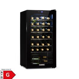 Klarstein Shiraz 28 Uno Weink&uuml;hlschrank 74l 28Fl Touch-Bedienfeld 5-18&deg;C Schwarz 28 Flaschen 1 K&uuml;hlzone