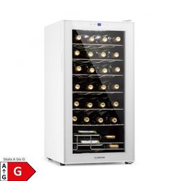 Klarstein Shiraz 28 Uno Weink&uuml;hlschrank 74l 28Fl Touch-Bedienfeld 5-18&deg;C Wei&szlig; 28 Flaschen 1 K&uuml;hlzone