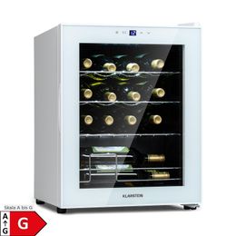 Klarstein Shiraz 16 Quartz Weink&uuml;hlschrank 42l Touch-Bedienfeld 160 W 5-18 &deg;C Wei&szlig; 16 Flaschen 1 K&uuml;hlzone