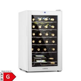 Klarstein Shiraz 24 Uno Weink&uuml;hlschrank 63l 24Fl Touch-Bedienfeld 5-18&deg;C Wei&szlig; 24 Flaschen 1 K&uuml;hlzone