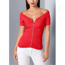 Milan Kiss Bluse in Rot - 57% | Größe M | Damen-blusen