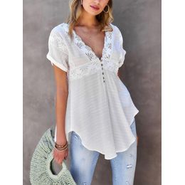 Milan Kiss Bluse in Wei&szlig; - 71% | Gr&ouml;&szlig;e L | Damen-blusen