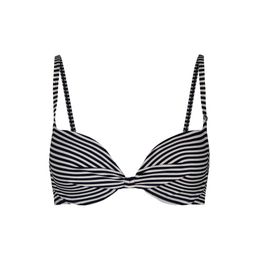 Short Stories Bikini-Oberteil in Dunkelblau/ Wei&szlig; - 73% | Gr&ouml;&szlig;e 40C-Cup | Damen-bademode