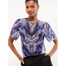 Lipsy Bluse Damen Gr&ouml;&szlig;e XL blau / indigo / lila / schwarz