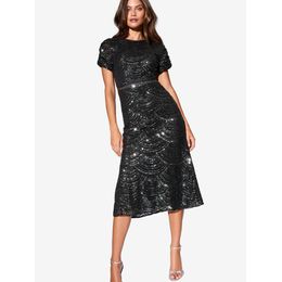 Lipsy Kleid Damen Gr&ouml;&szlig;e 38 schwarz / silber