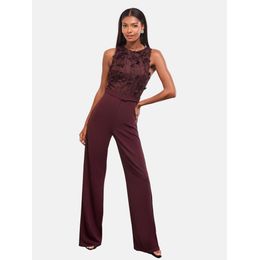Lipsy Jumpsuit Damen Gr&ouml;&szlig;e XXXL burgunder