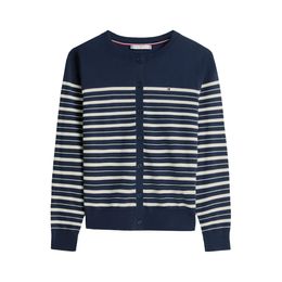 Tommy Hilfiger Strickjacke Damen Gr&ouml;&szlig;e L navy / wei&szlig;