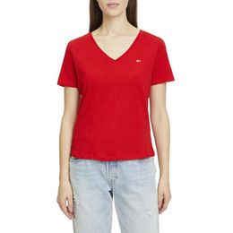 Tommy Jeans Slim Soft V Neck - T-Shirt - Damen