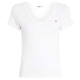 Tommy Jeans Essential Rib V - T-shirt - Damen