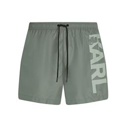 K by KARL LAGERFELD Karl Lagerfeld Badeshorts Herren Gr&ouml;&szlig;e S dunkelgrau / hellgr&uuml;n