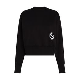 KARL LAGERFELD JEANS Sweatshirt Damen Gr&ouml;&szlig;e M schwarz / wei&szlig;