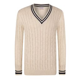 Felix Hardy Pullover Herren Gr&ouml;&szlig;e L beige / schwarz