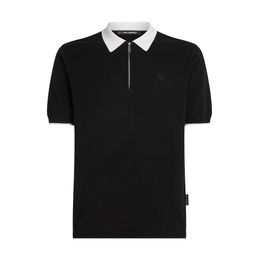 K by KARL LAGERFELD Karl Lagerfeld Poloshirt Herren Gr&ouml;&szlig;e XS schwarz / naturwei&szlig;