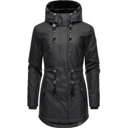 Ragwear Funktionsmantel 'Monadis Rainy' Damen Gr&ouml;&szlig;e L braun / schwarz / wei&szlig;