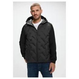 Steppjacke Street One MEN, Damen, Gr. XXL (46), schwarz (ink schwarz), Stoff, Obermaterial: 100% Polyester; &Auml;rmel: 57% Baumwolle, 43% Polyester; F&uuml;llung: 100% Polyester, unifarben, gerade normal, ohne Ausschnitt, B&uuml;ndchen, Jacken Steppjacke, mit Kapuze mit Tunnelzugband