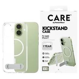 CARE BY PANZERGLASS Handyh&uuml;lle "Kickstand Case f&uuml;r Apple iPhone 17", transparent, Apple iPhone 17, H&uuml;llen, Backcover, Schutzh&uuml;lle, Handyschutzh&uuml;lle, Case, Schutzcase, sto&szlig;fest