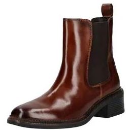 Stiefelette BAGATT "BAGATT Stiefelette Leder/Textil", Damen, Gr. 38, braun (cognac), Leder, Textil, Schuhe Stiefelette