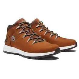 Sneaker Timberland "SPRINT TREKKER - MID LACE SNEAKER", Herren, Gr. 43,5, braun (rostbraun), Leder, Schuhe Sneaker, Winterschuhe, Sneakerboots, Winterboots