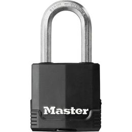 Master Lock Masterlock Vorh&auml;ngeschloss, Stahl, mit Rostschutzabdeckung, VE 4 Stk, schwarz