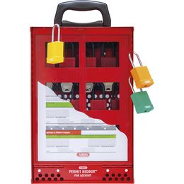 Abus Lockout Tagout Station Permit Redbox B810, mit Wandhalter, rot