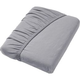 wäschepur unisex Spannbetttuch grau, Größe 1 St. 90x190 - 100x200 cm