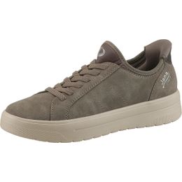 Jana Damen Sneaker zum einfachen Reinschl&uuml;pfen taupe, Gr&ouml;&szlig;e 42