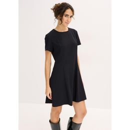 bonprix Skater-Minikleid, schwarz