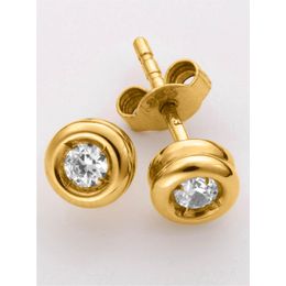 WITT Damen Ohrstecker, Gelbgold 375, Größe 0,15 ct. Gold 375