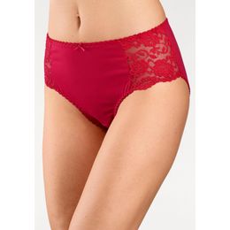 Petite Fleur Damen H&uuml;ftslip, rot, schwarz, wei&szlig;, Gr&ouml;&szlig;e 32/34