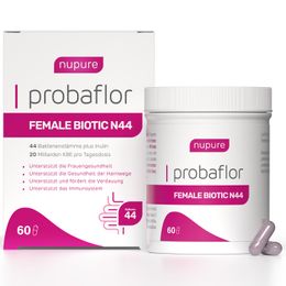 nupure Probaflor Female Biotic N44 - unterstützt Darm-Hormon-Verbindung und Frauengesundheit , fördert die Verdauung - 60 Kapseln