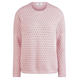 Peter Hahn - Rundhals-Pullover, rosé, Gr. 46 / L - Baumwolle