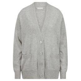 include - Strickjacke aus 100% Kaschmir, grau, Gr. 46/48 - Kaschmir