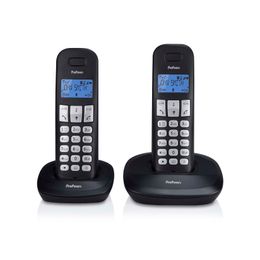 Profoon PDX-1120 DECT-Telefon mit 2 Mobilteilen schwarz