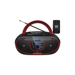 Cyberlux CD-Player Radio mit Fernbedienung CD/MP3 USB AUX-In rot