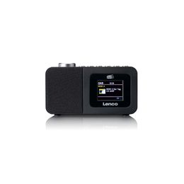 Lenco DAB+/FM Radiowecker mit Farbdisplay, Sleep-Timer und Doppelalarmfunktion Schwarz