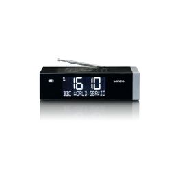 Lenco CR-640BK DAB+/FM Stereo Uhrenradio mit Bluetooth und 2x4 Watt RMS