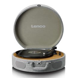 Lenco Retro-Schallplattenspieler aus Holz mit eingebauten Lautsprechern, Bluetooth® und AT3600L Tonabnehmer Grau