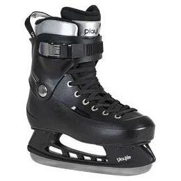 Schlittschuhe Playlife "Freezer Black" Gr. 43, silber (schwarz, silber), Inlineskates_Rollschuhe, 43/44 (bis 100 kg)