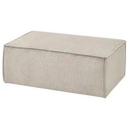 Hocker Home Affaire "SHERWOOD, Polsterhocker in 3 Stoffarten verf&uuml;gbar", beige (hellbeige), B:102cm H:42cm T:69cm, 100% Polyester, Hocker, Hocker, passend zur Polster-Serie SHERWOOD
